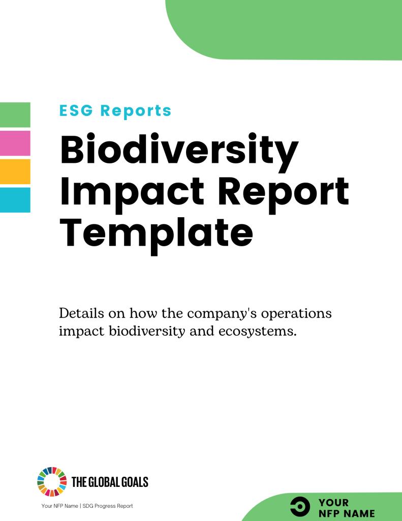 Biodiversity Impact Report Template - ESG Reports Templates
