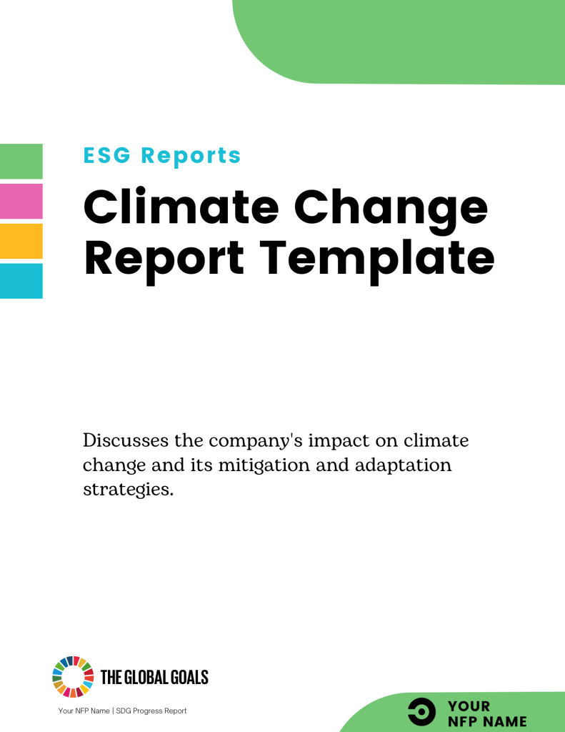 Climate Change Report Template - ESG Reports Templates