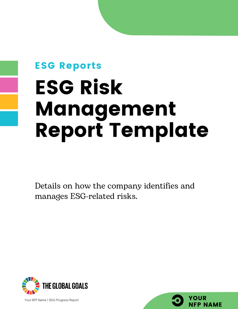 ESG Risk Management Report Template - ESG Reports Templates