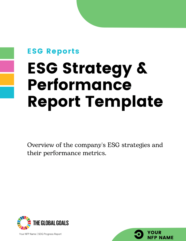 ESG Strategy and Performance Report Template - ESG Reports Templates