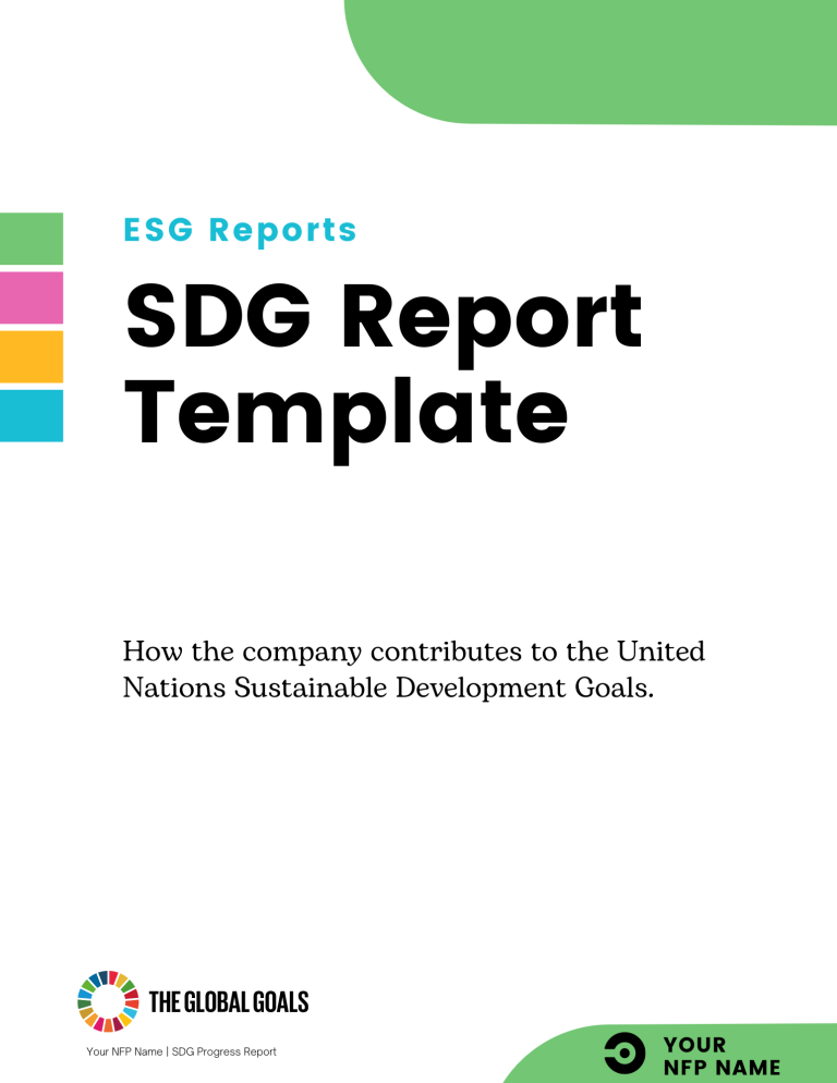 SDG Report Template - ESG Reports Templates