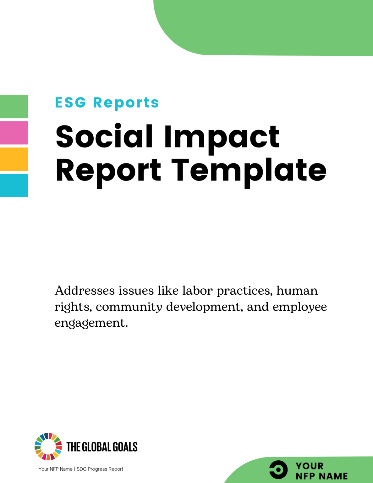 Social Impact Report Template - ESG Reports Templates
