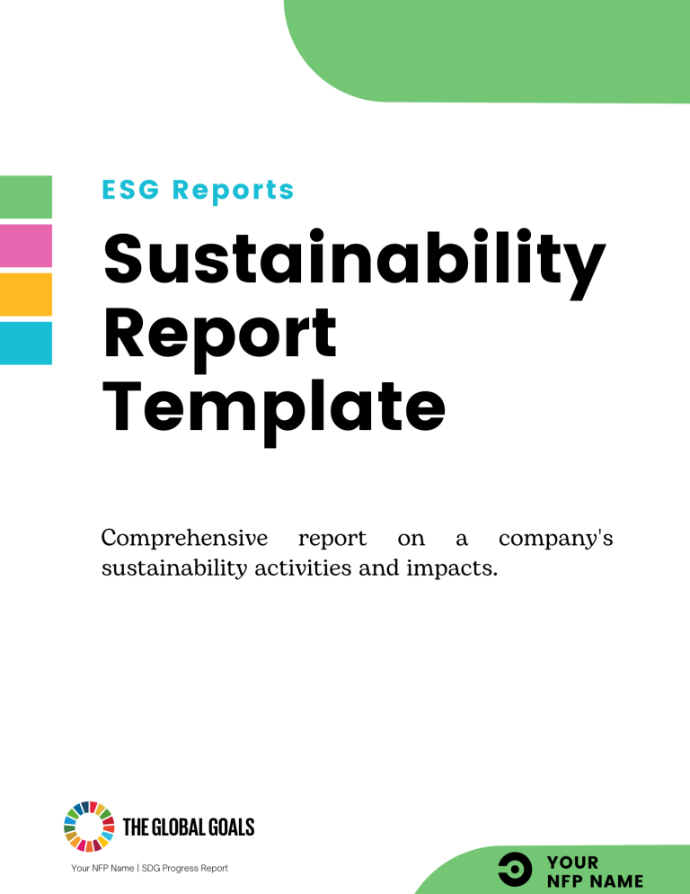 Sustainability Report Template - ESG Reports Templates