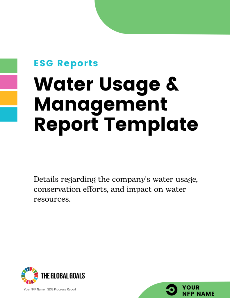 Water Usage and Management Report Template - ESG Reports Templates