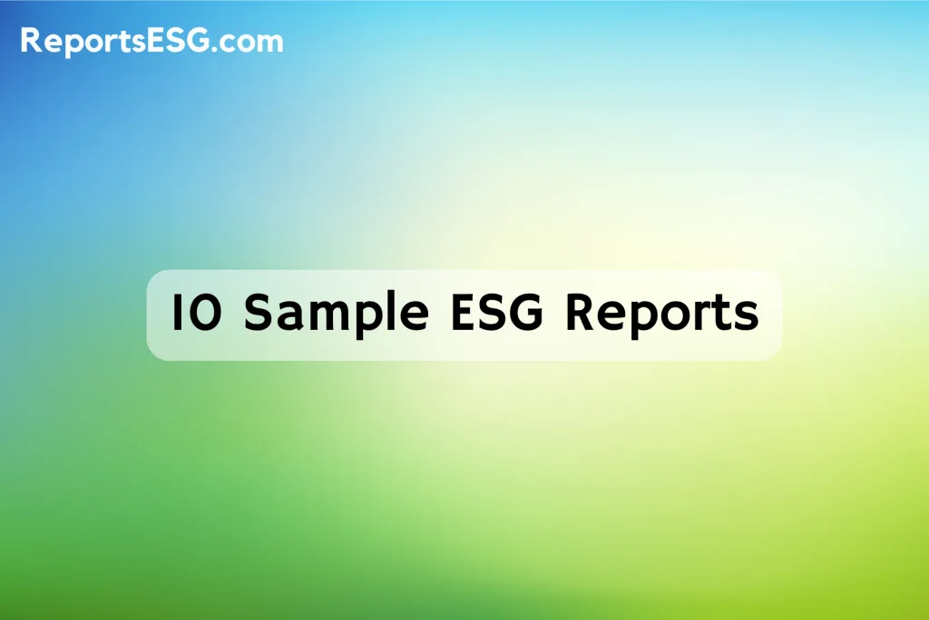 10 Sample ESG Reports - ESG Reports Templates